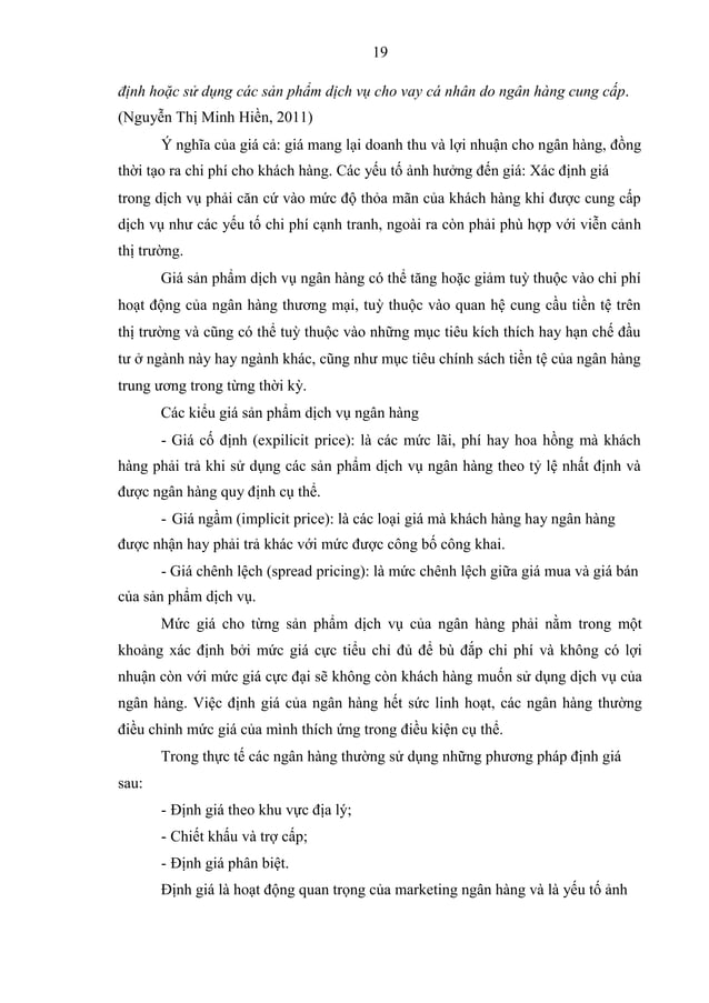 MARKETING MIX CHO HOẠT ĐỘNG CHO VAY KHCN CỦA TECHCOMBANK CHI NHÁNH HÀ THÀNH: THỰC TRẠNG VÀ GIẢI ...