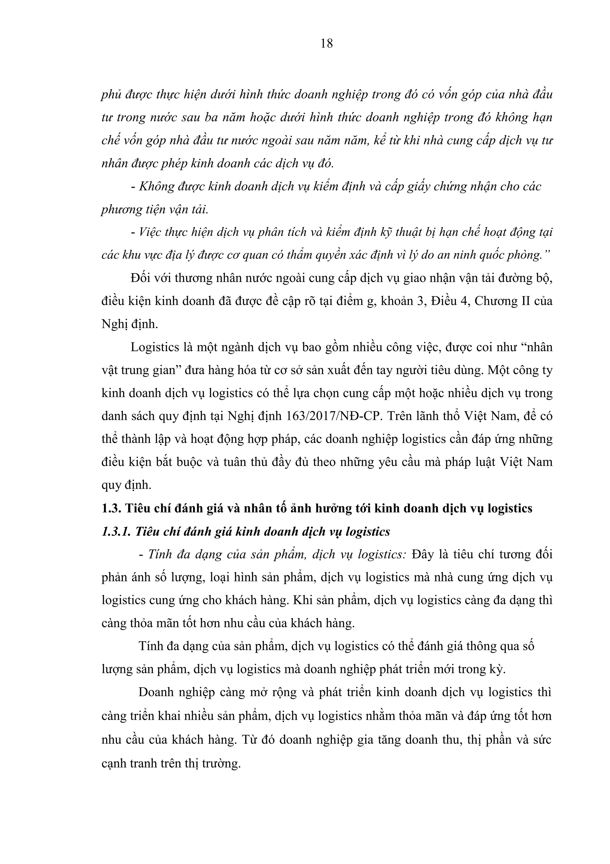 GIẢI PHÁP HOÀN THIỆN DỊCH VỤ LOGISTICS TẠI CHI NHÁNH CÔNG TY TNHH ...