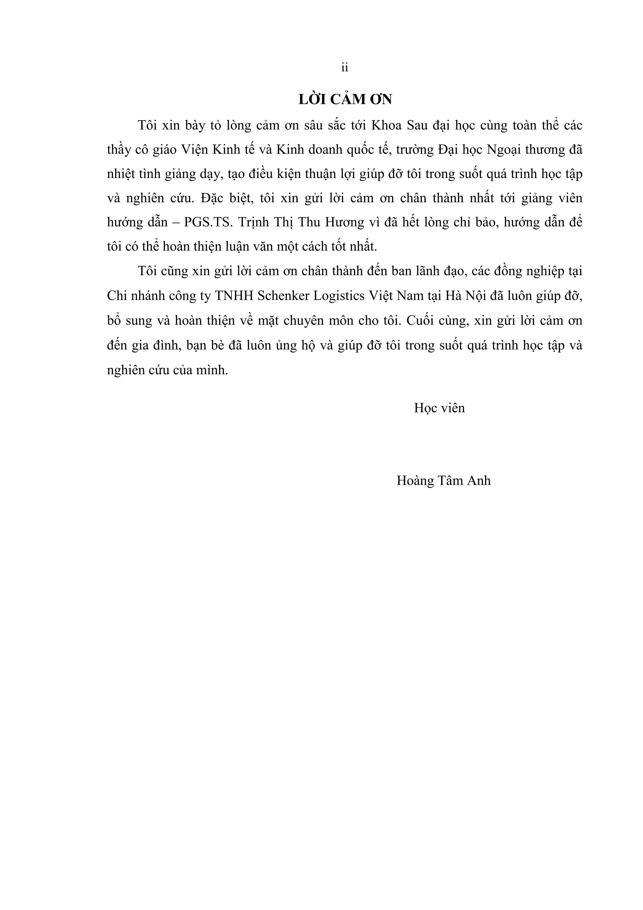 GIẢI PHÁP HOÀN THIỆN DỊCH VỤ LOGISTICS TẠI CHI NHÁNH CÔNG TY TNHH ...