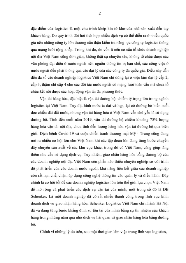 GIẢI PHÁP HOÀN THIỆN DỊCH VỤ LOGISTICS TẠI CHI NHÁNH CÔNG TY TNHH ...