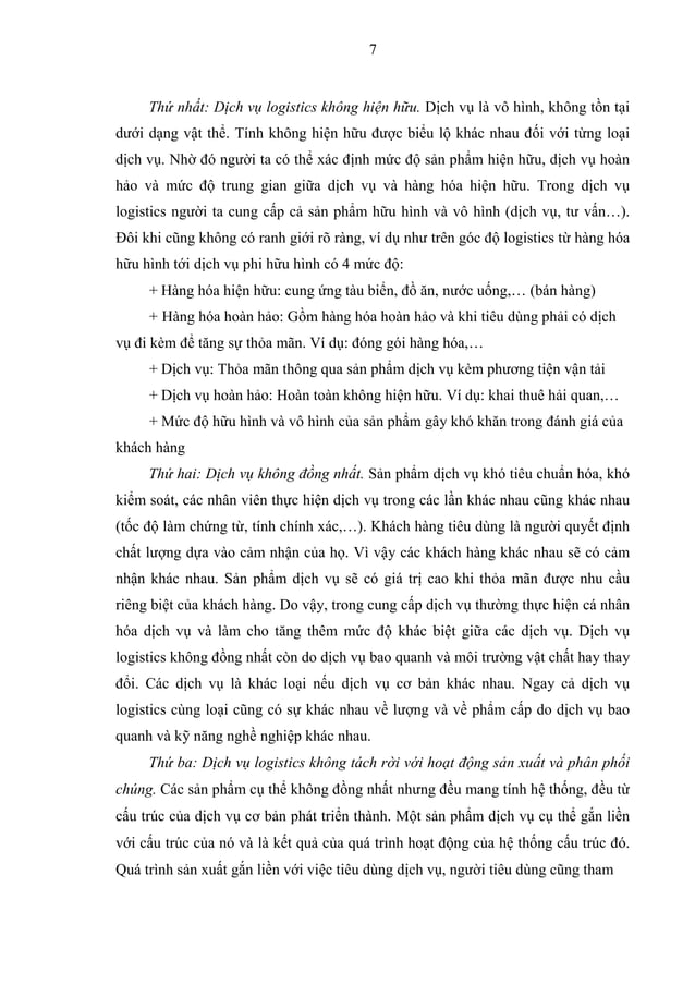 GIẢI PHÁP HOÀN THIỆN DỊCH VỤ LOGISTICS TẠI CHI NHÁNH CÔNG TY TNHH ...