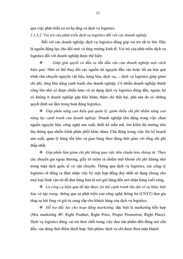 GIẢI PHÁP HOÀN THIỆN DỊCH VỤ LOGISTICS TẠI CHI NHÁNH CÔNG TY TNHH ...