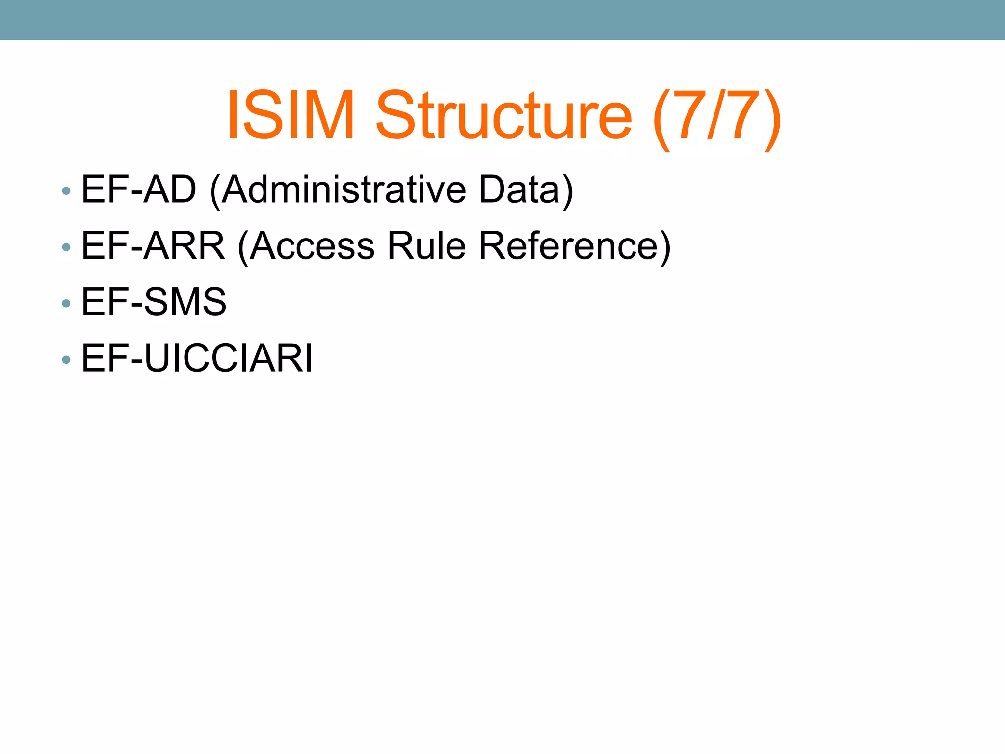 TS31103 ISIM introduction | PPTX