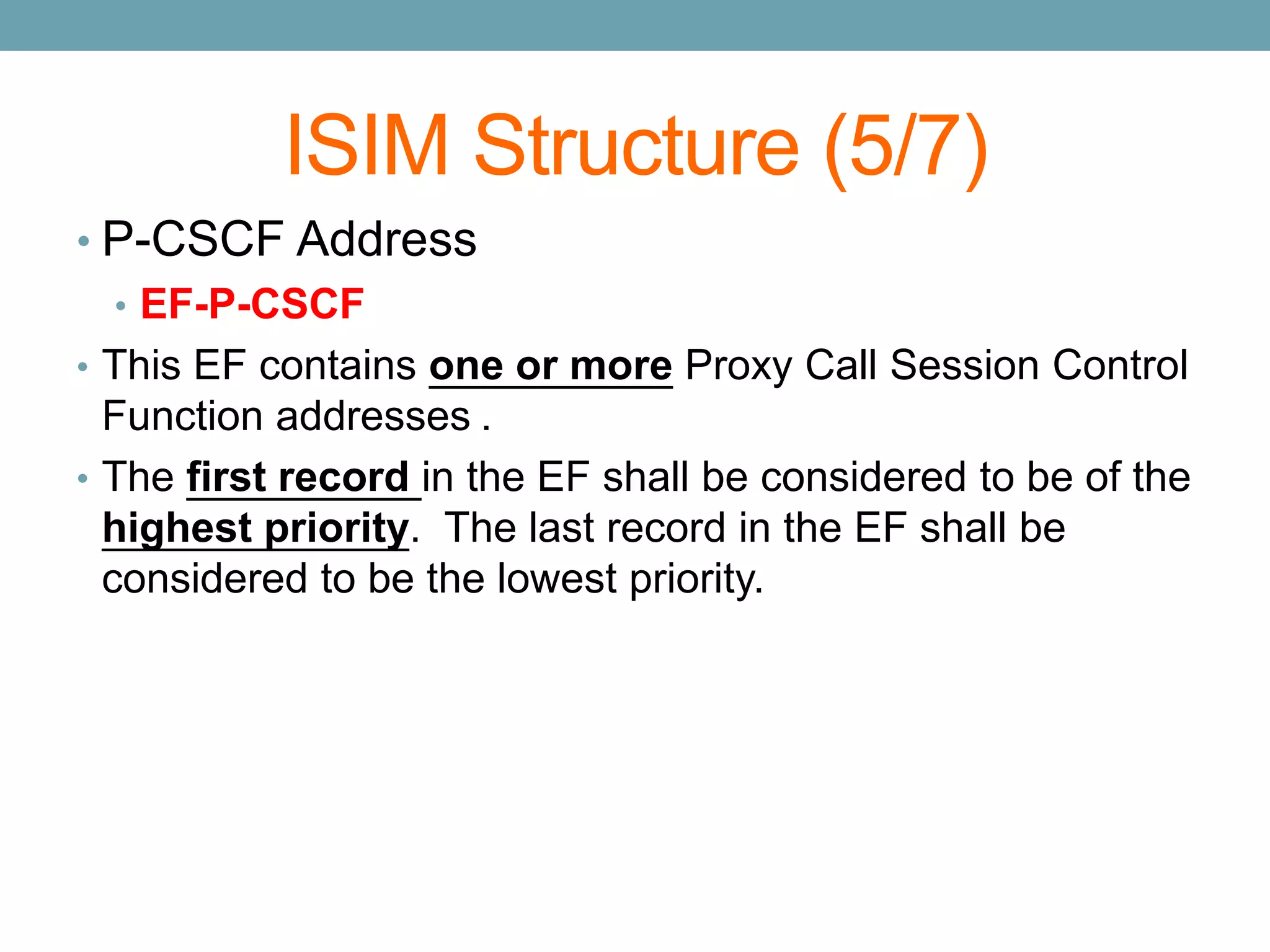 TS31103 ISIM introduction | PPTX