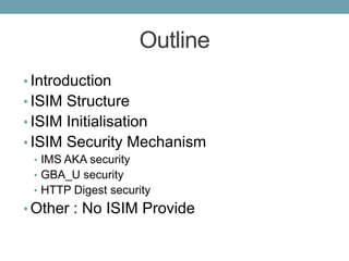 TS31103 ISIM introduction | PPTX