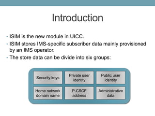 TS31103 ISIM introduction | PPTX