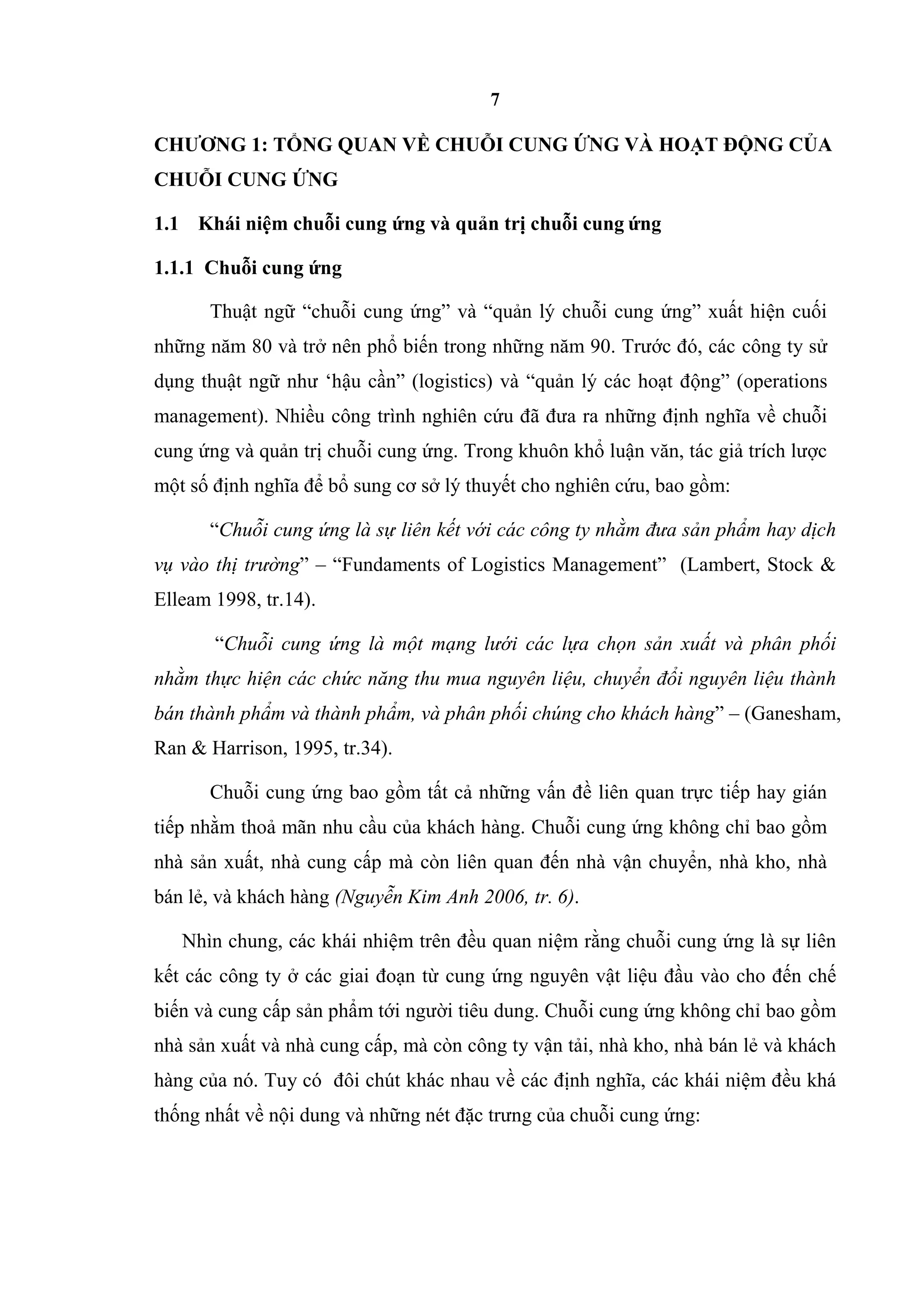 HOÀN THIỆN HOẠT ĐỘNG CHUỖI CUNG ỨNG TẠI CÔNG TY CỔ PHẦN TECOMEN | DOC