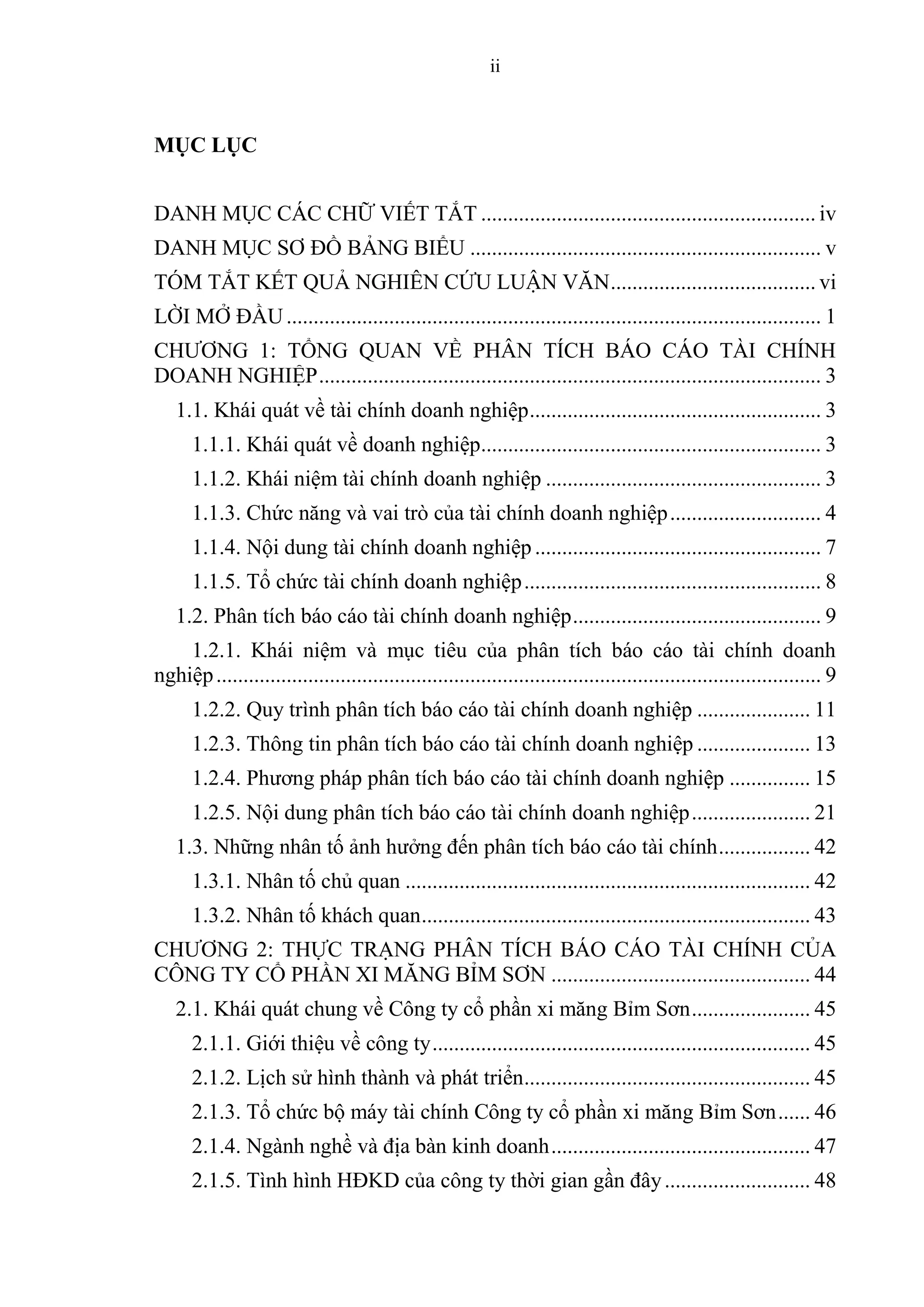 HOÀN THIỆN PHÂN TÍCH BÁO CÁO TÀI CHÍNH TẠI CÔNG TY CỔ PHẦN XI MĂNG BỈM SƠN | DOC