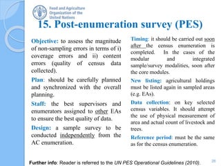 Main steps in developing and implementing the census of agriculture | PPTX