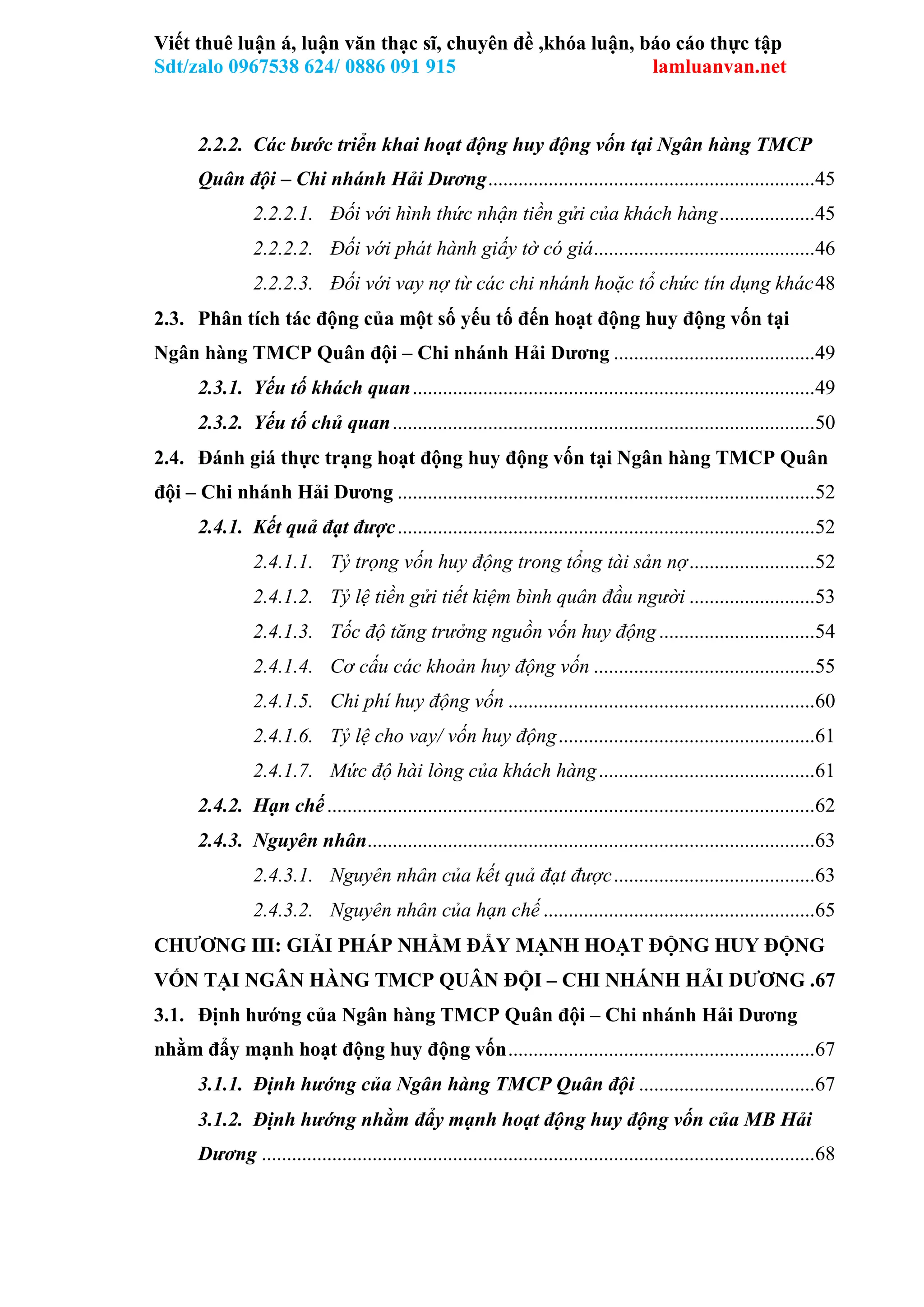 HOẠT ĐỘNG HUY ĐỘNG VỐN TẠI NGÂN HÀNG TMCP QUÂN ĐỘI - CHI NHÁNH HẢI DƯƠNG | DOCX