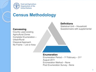 Belize Agriculture Census 2011 Presentation | PPTX