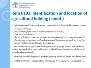 Census Theme 1 – Identification and general characteristics : Technical ...