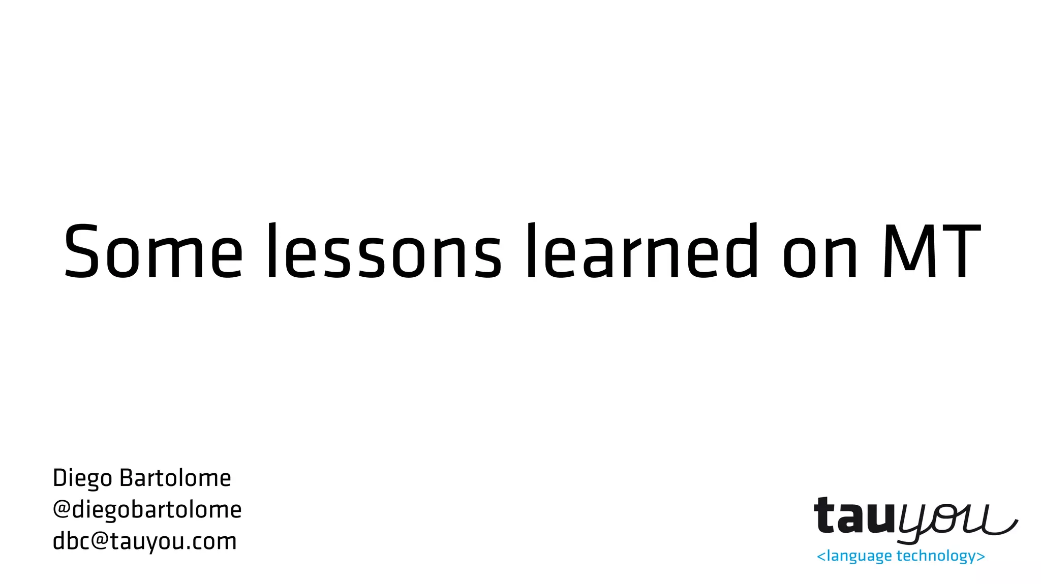 Some Lessons Learned on Machine Translation | PPT