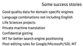 Some Lessons Learned on Machine Translation | PPT