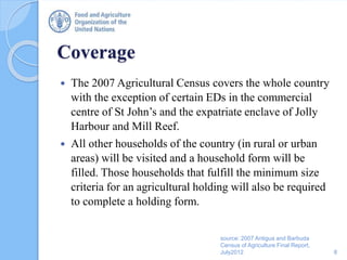 Antigua and Barbuda Agriculture 2007: Counting farmers for food ...