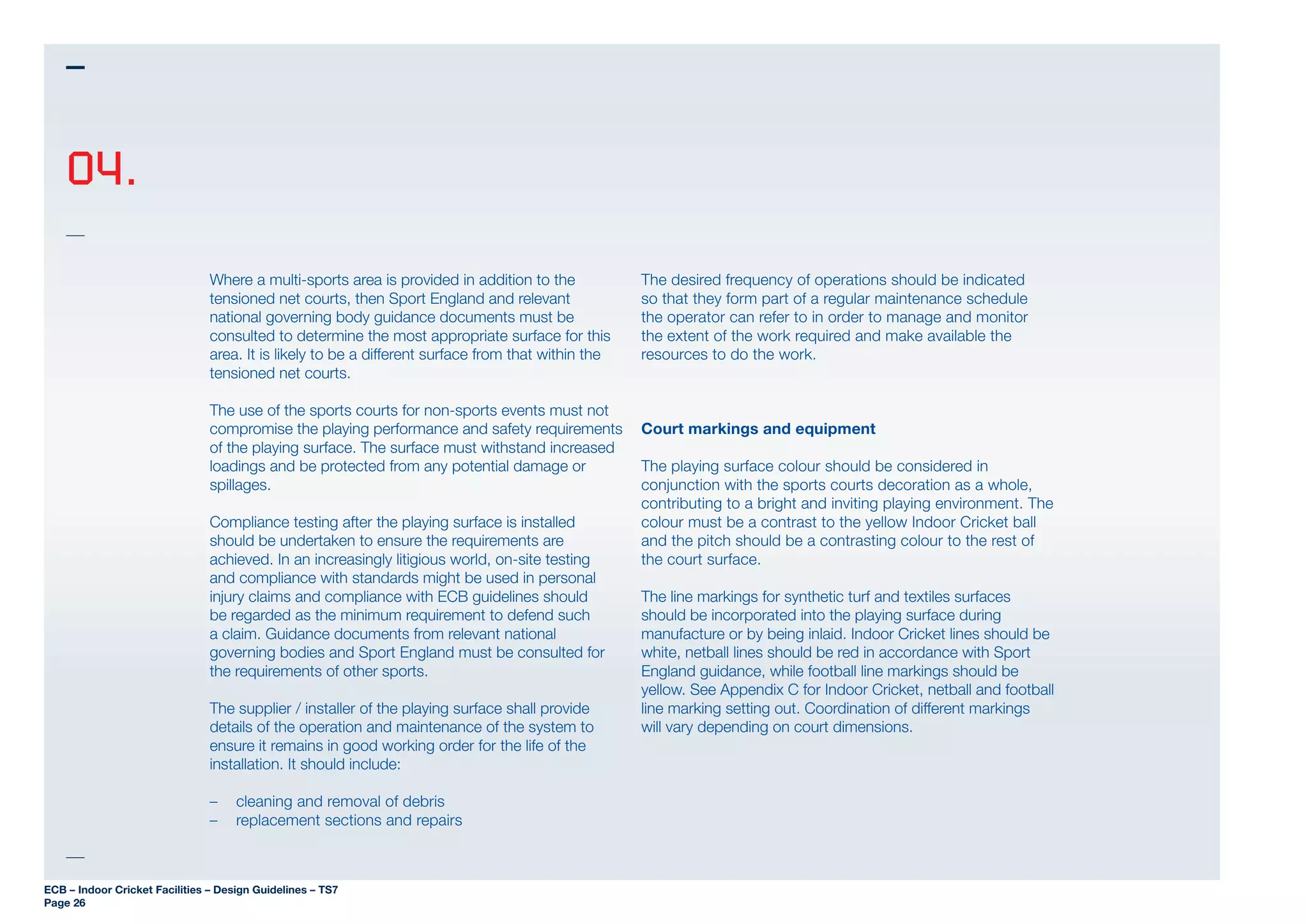 TS7 - Indoor Cricket Facilities Design Guidelines | PDF