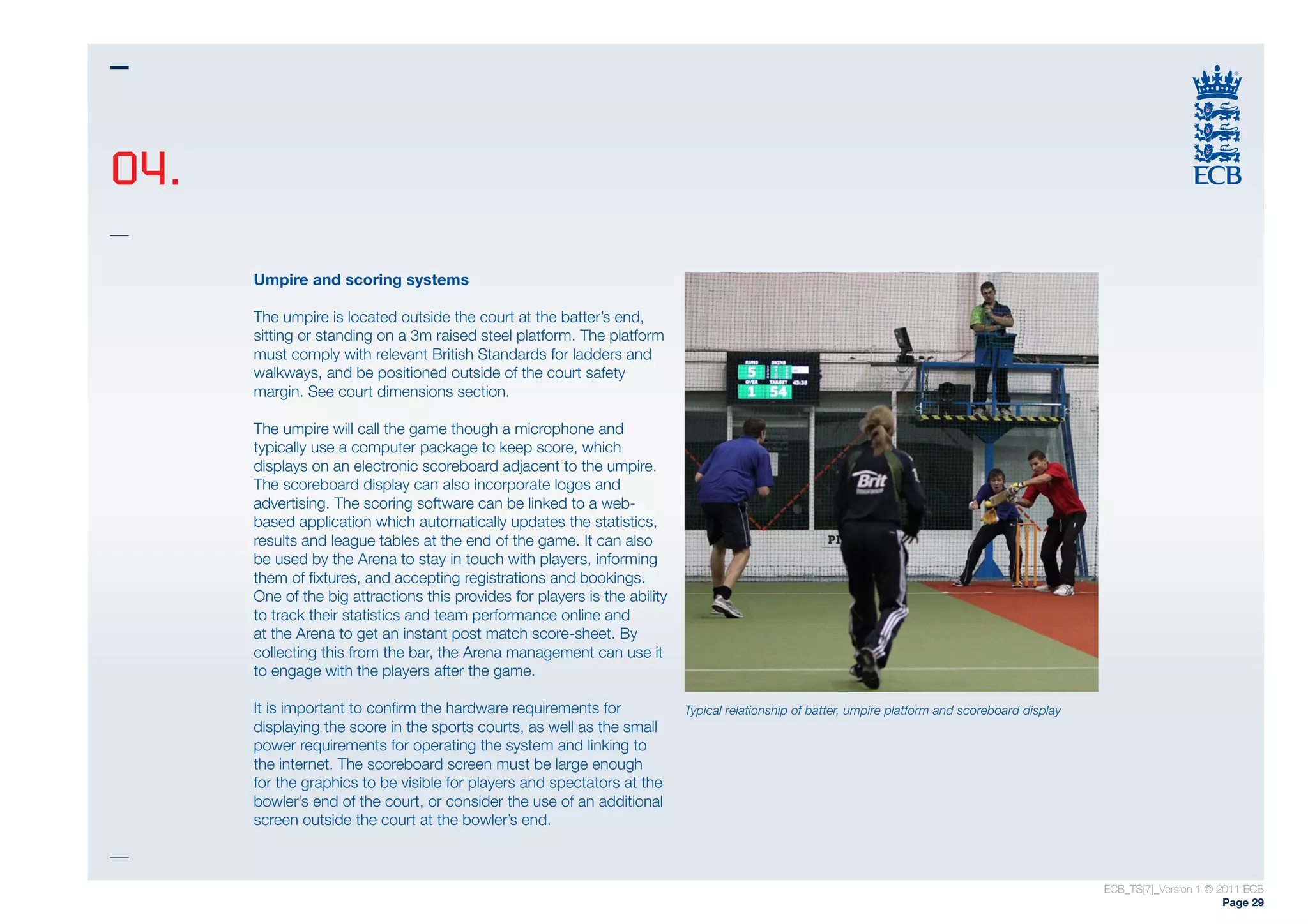 TS7 - Indoor Cricket Facilities Design Guidelines | PDF
