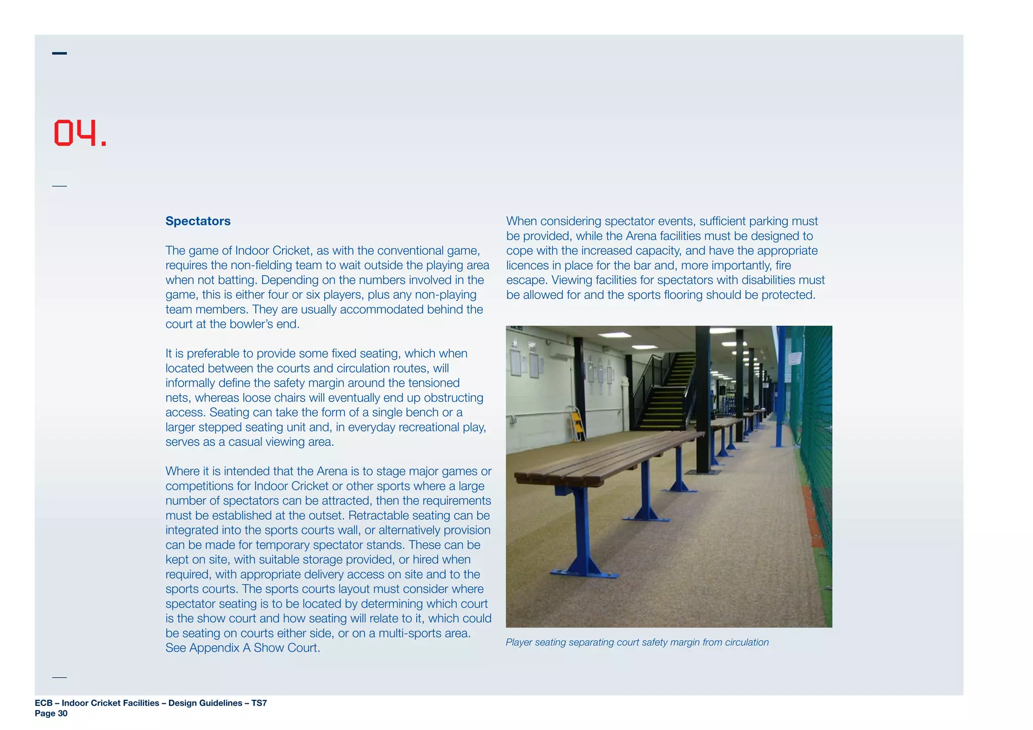 TS7 - Indoor Cricket Facilities Design Guidelines | PDF