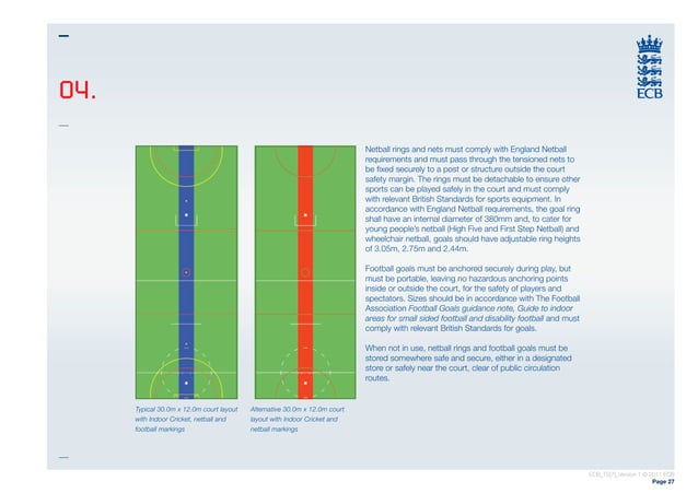 TS7 - Indoor Cricket Facilities Design Guidelines | PDF