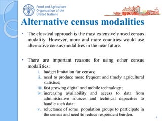Methodological considerations for the census design | PPT