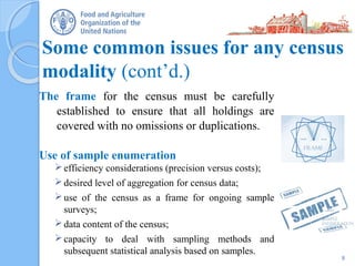 Methodological considerations for the census design | PPT