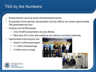 Transportation Security Administration "TSA 101" | PDF