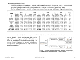 Time Series Anomaly Detection Literature Survey | PPTX
