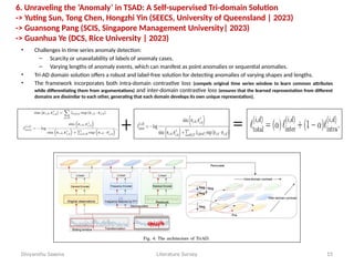 Time Series Anomaly Detection Literature Survey | PPTX