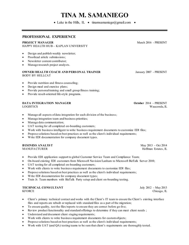 Tina Samaniego Resume | PDF