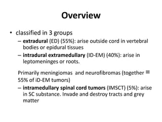 Tumor of spine and spinal cord | PPTX