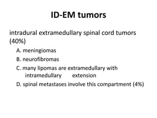 Tumor of spine and spinal cord | PPTX