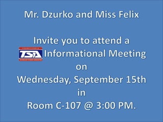 Tsa powerpoint for 7th and 8th grade students