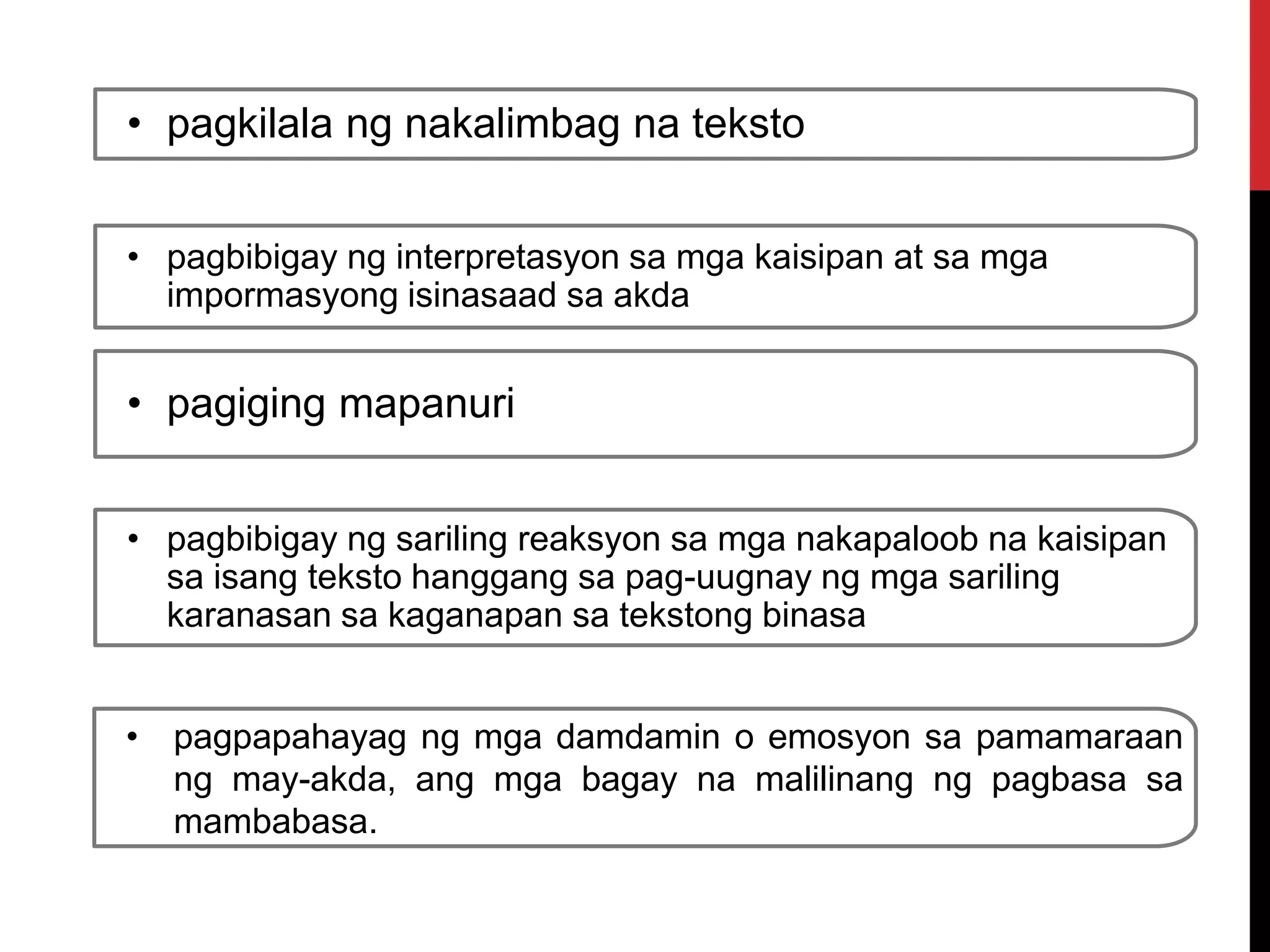 Tsapter 1 pagbasa | PPTX