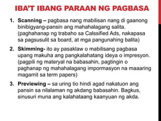 Tsapter 1 pagbasa | PPTX
