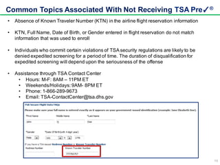 Transportation Security Administration "Risk-Based Security Overview" | PDF