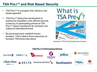 Transportation Security Administration "Risk-Based Security Overview" | PDF