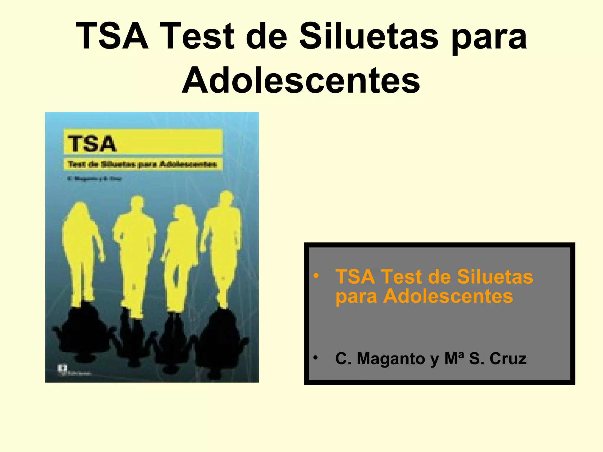 Tsa Test De Siluetas Para Adolescentes | PPT