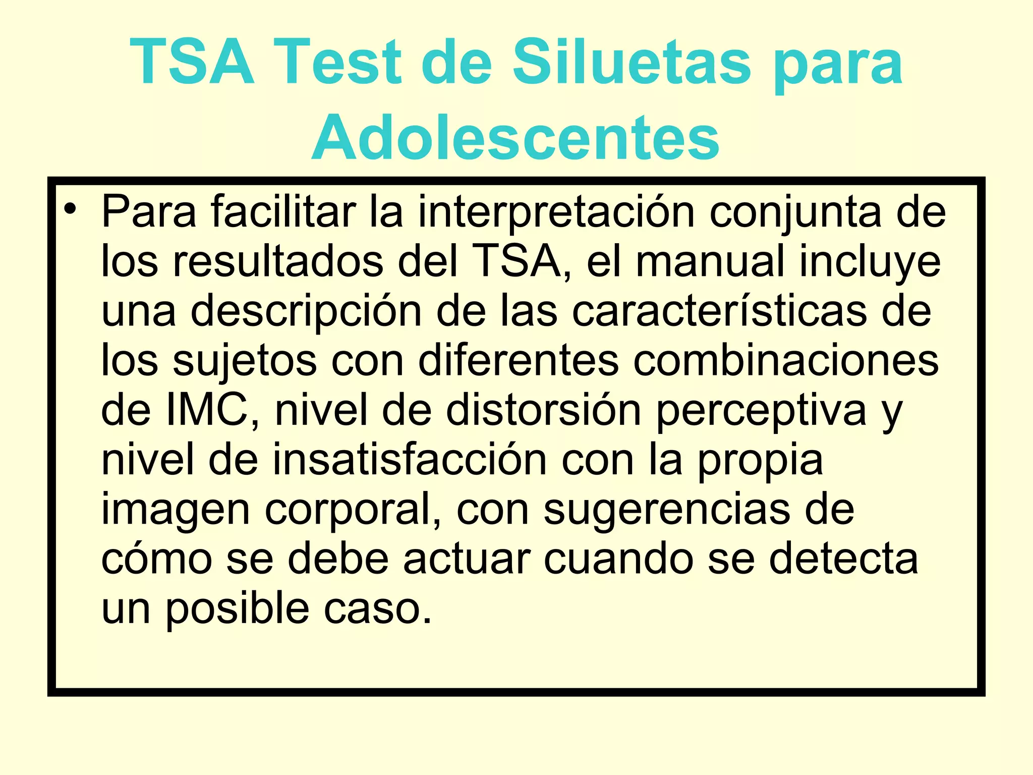 Tsa Test De Siluetas Para Adolescentes | PPT