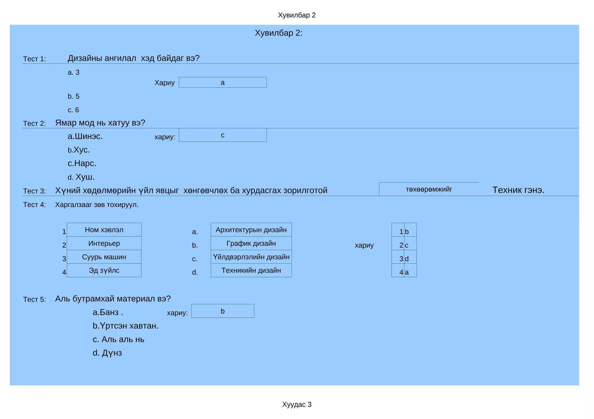 Tsatsral test | PDF