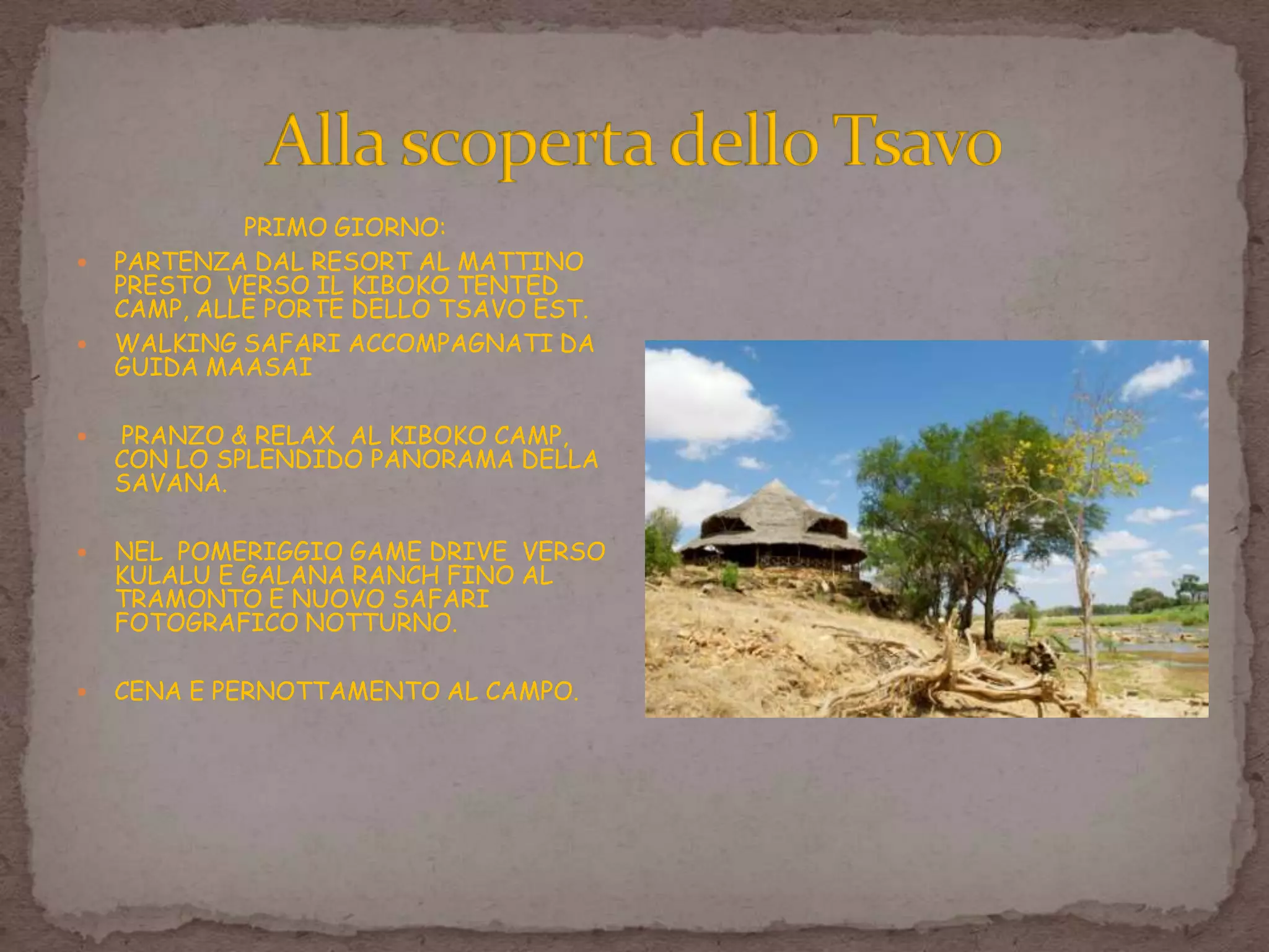 Tsavo est safari @ kiboko camp | PPTX | Camping | Travel Type