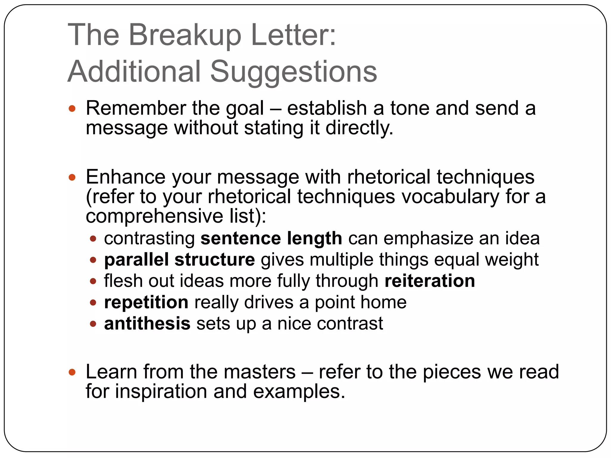 Breakup Letter | PPT