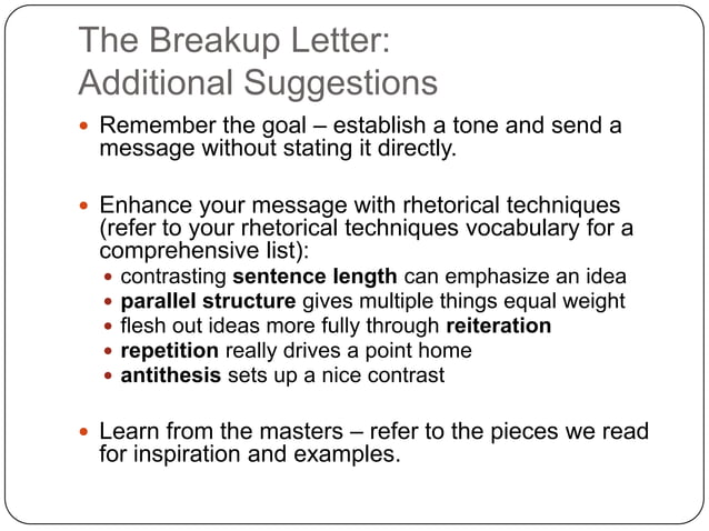 Breakup Letter | PPT