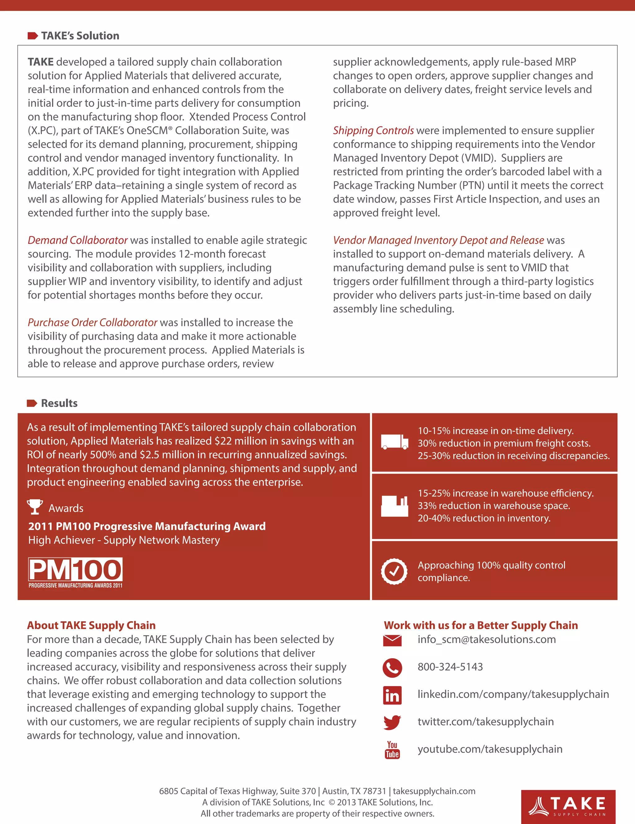 Tsc case study.appliedmaterials supply chain | PDF