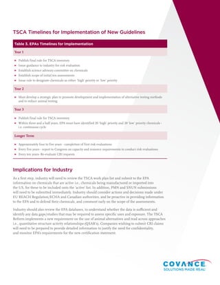 US Toxic Substances Control Act (TSCA) Reform | PDF