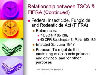 20071001 TSCA-FIFRA Presentation | PPTX