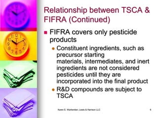20071001 TSCA-FIFRA Presentation | PPTX