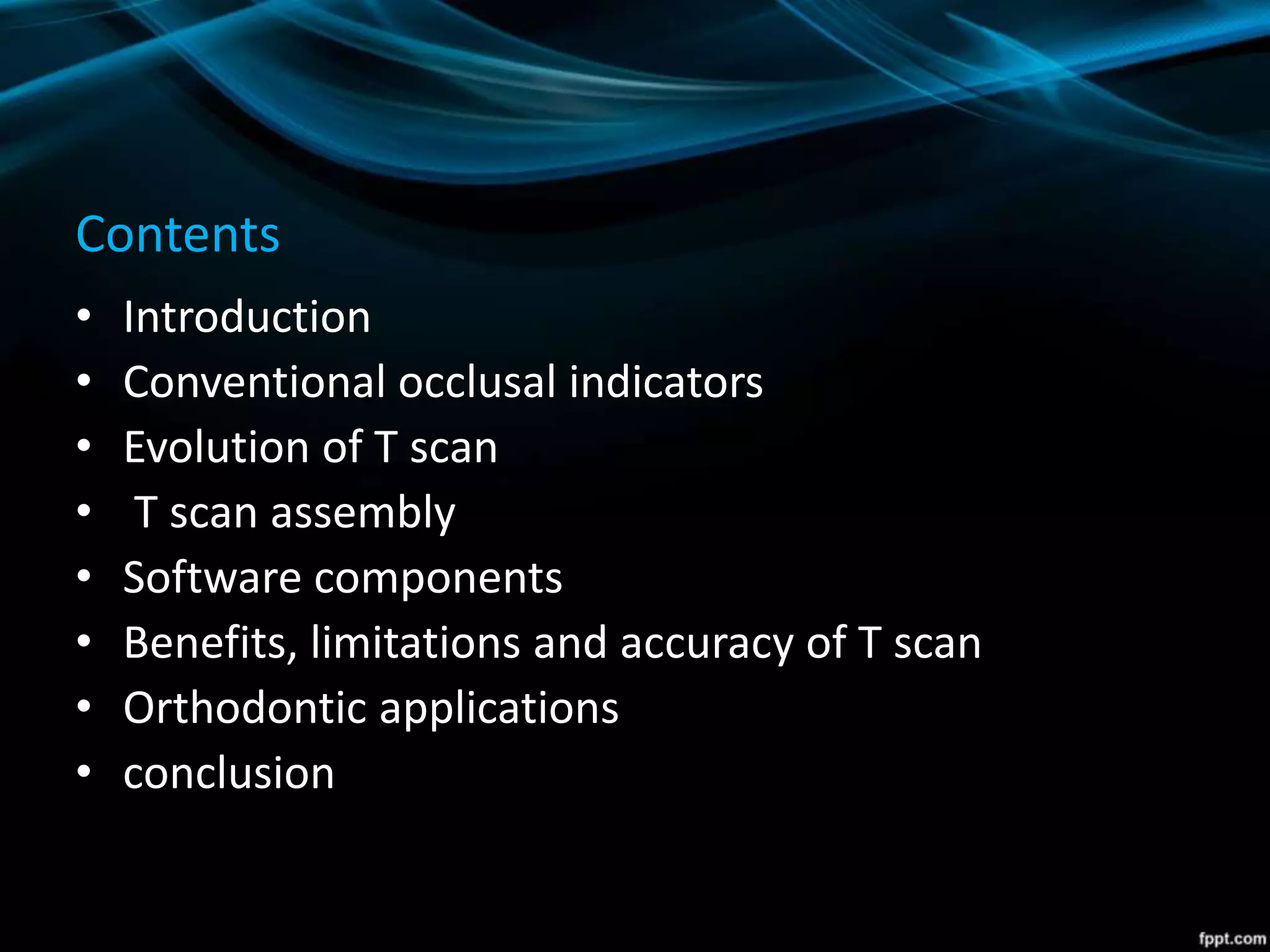 T scan and its application in orthodontics | PPTX