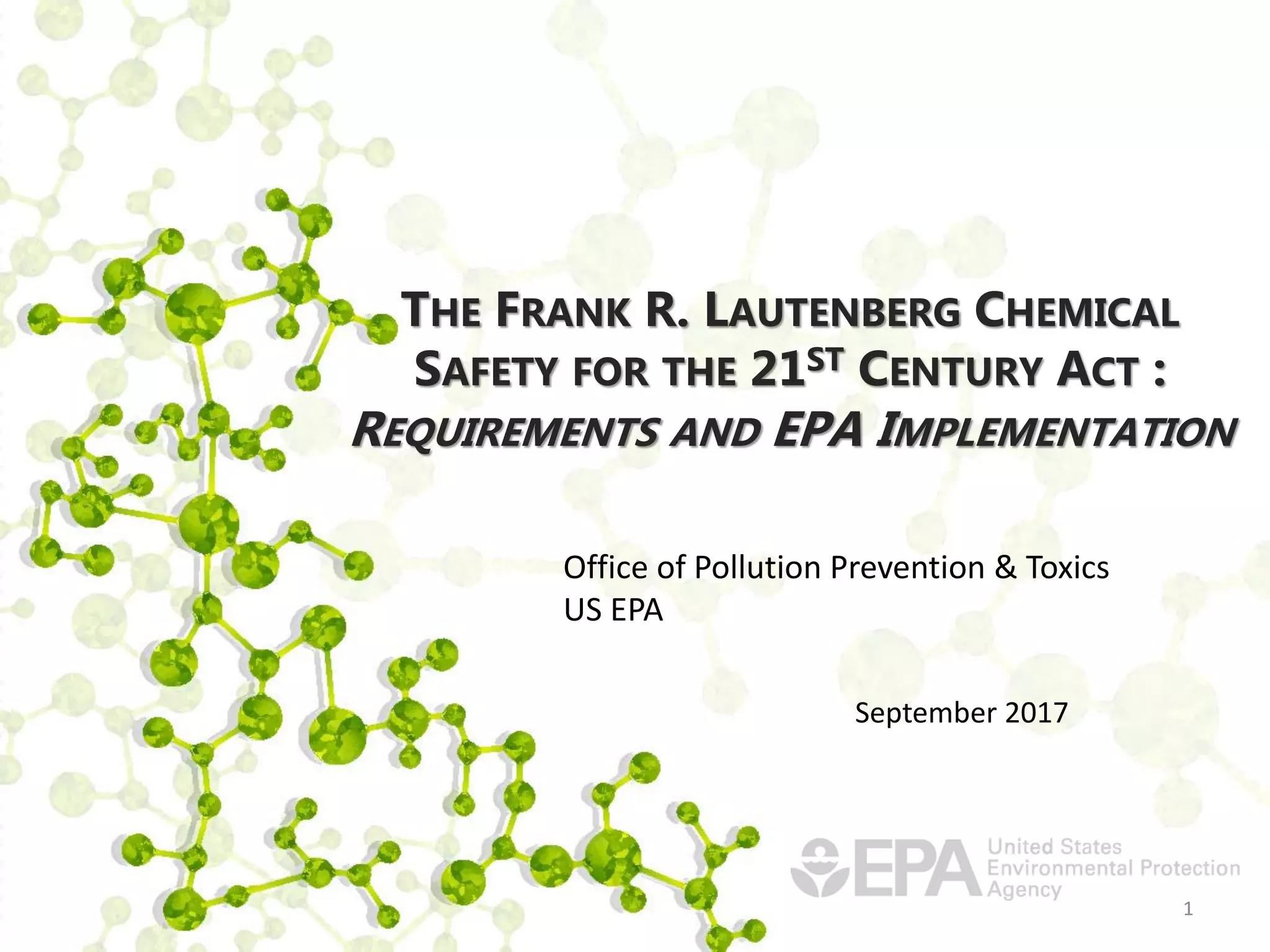 Toxic Substances Control Act (TSCA) Reform: What's New & How It May ...