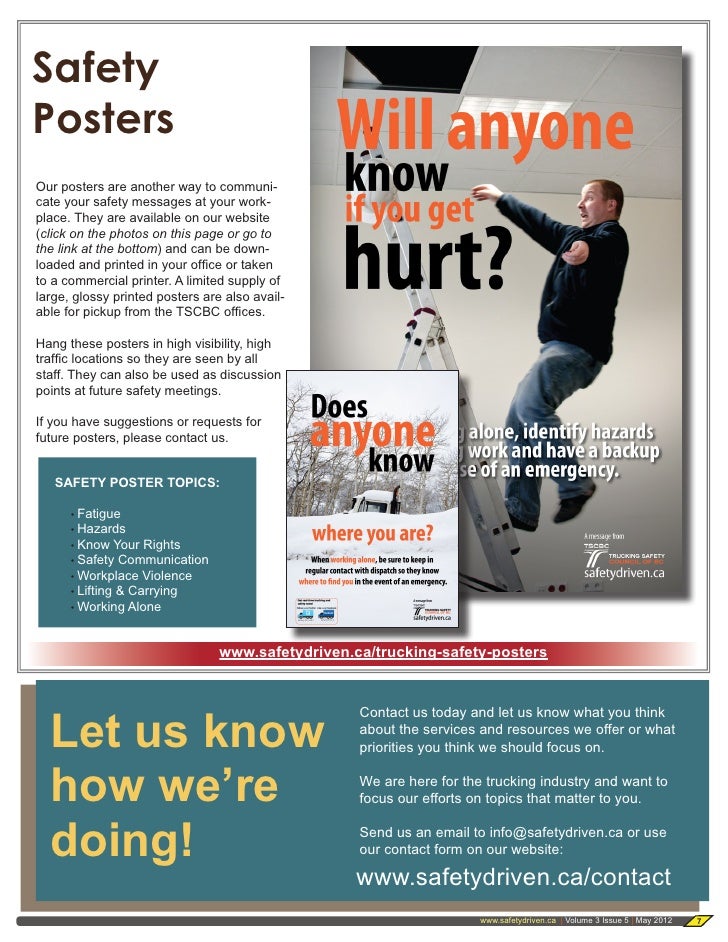 Trucking Safety Council of BC - May 2012 Newsletter