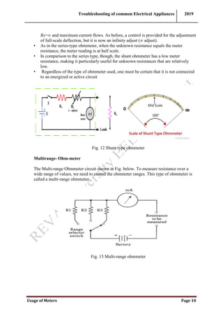 Usage of meters - Notes | PDF